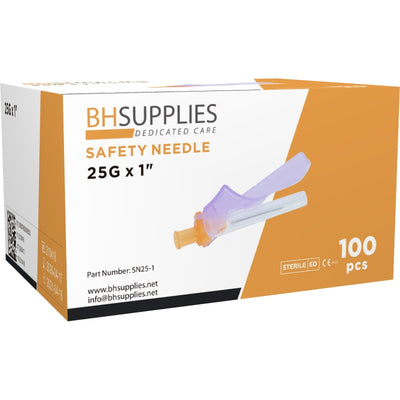 Bulk Case: BH Supplies 1mL Sterile Luer Lock Syringes: 24 Boxes of 100 (2400pcs)